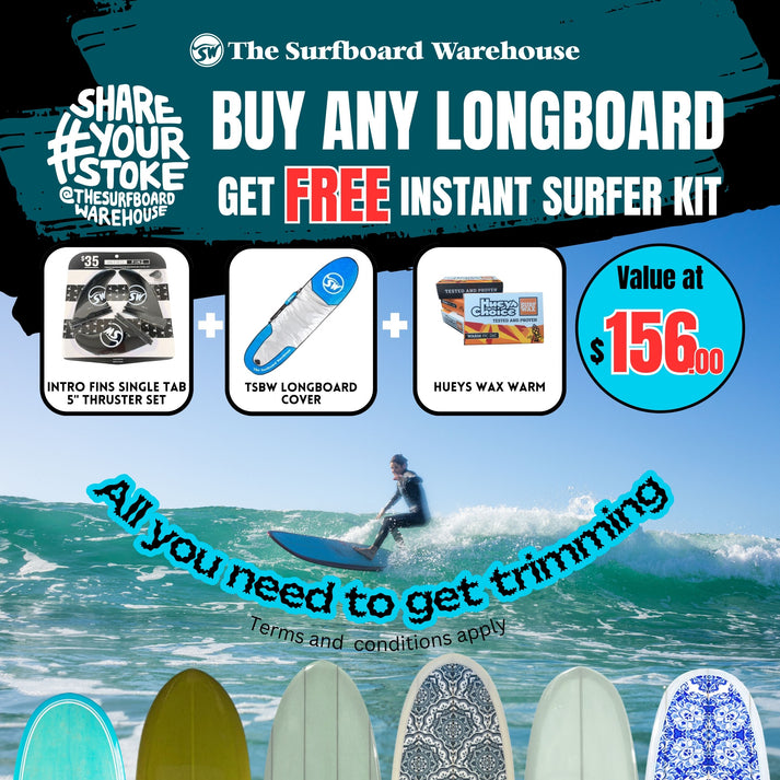 Buy Any Longboard Get FREE Instant Surfer Kit – The Surfboard Warehouse ...