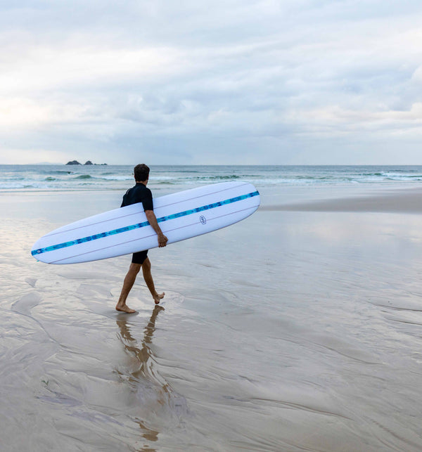 Boulevard Longboard - Blue Stripe 9.0 Surfboards – The Surfboard ...