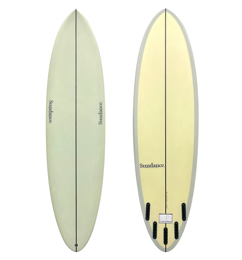 Sundance Modern Midlength - Yellow/Grey Surfboards – The Surfboard ...