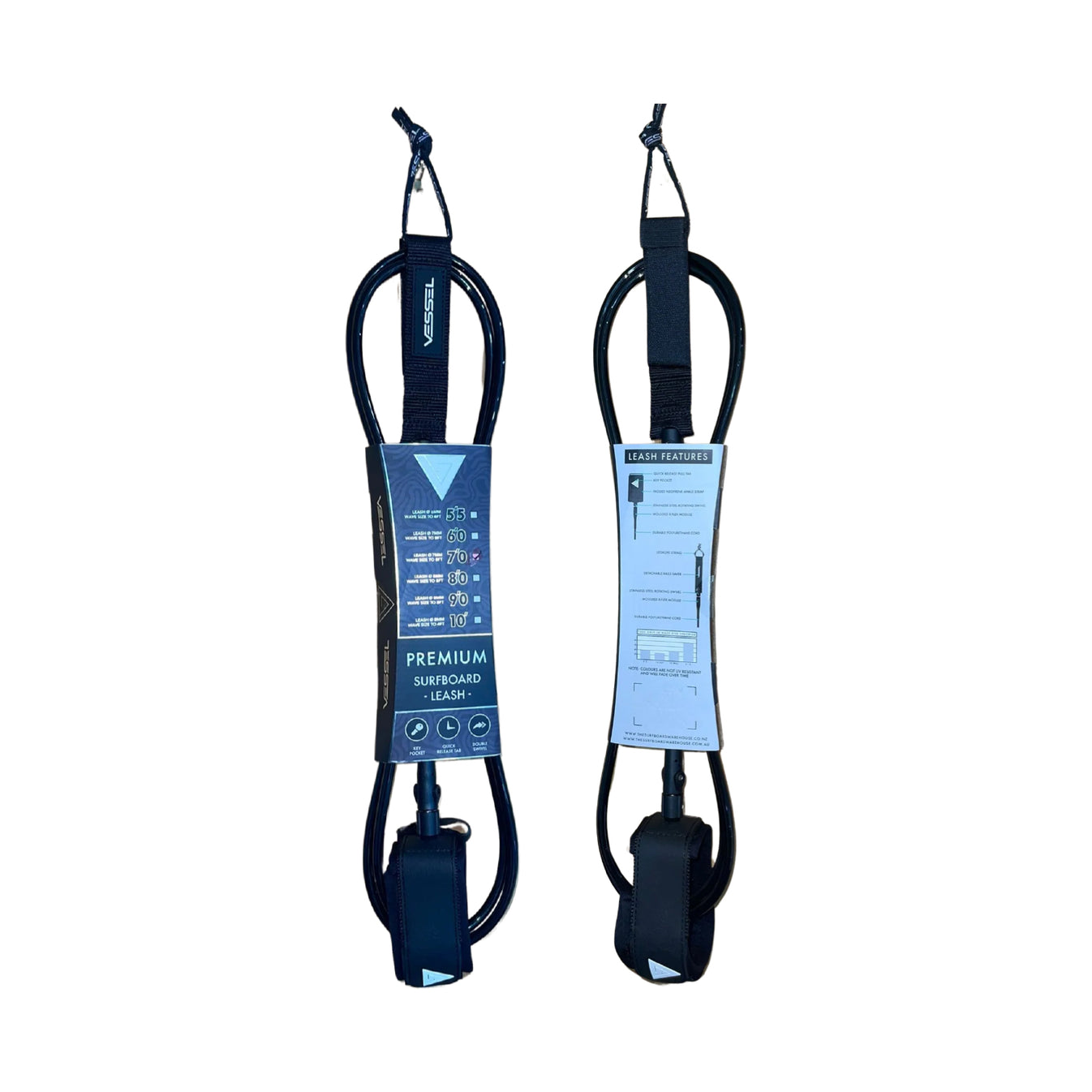 Vessel Premium Leg Rope - 6.0 – The Surfboard Warehouse Australia